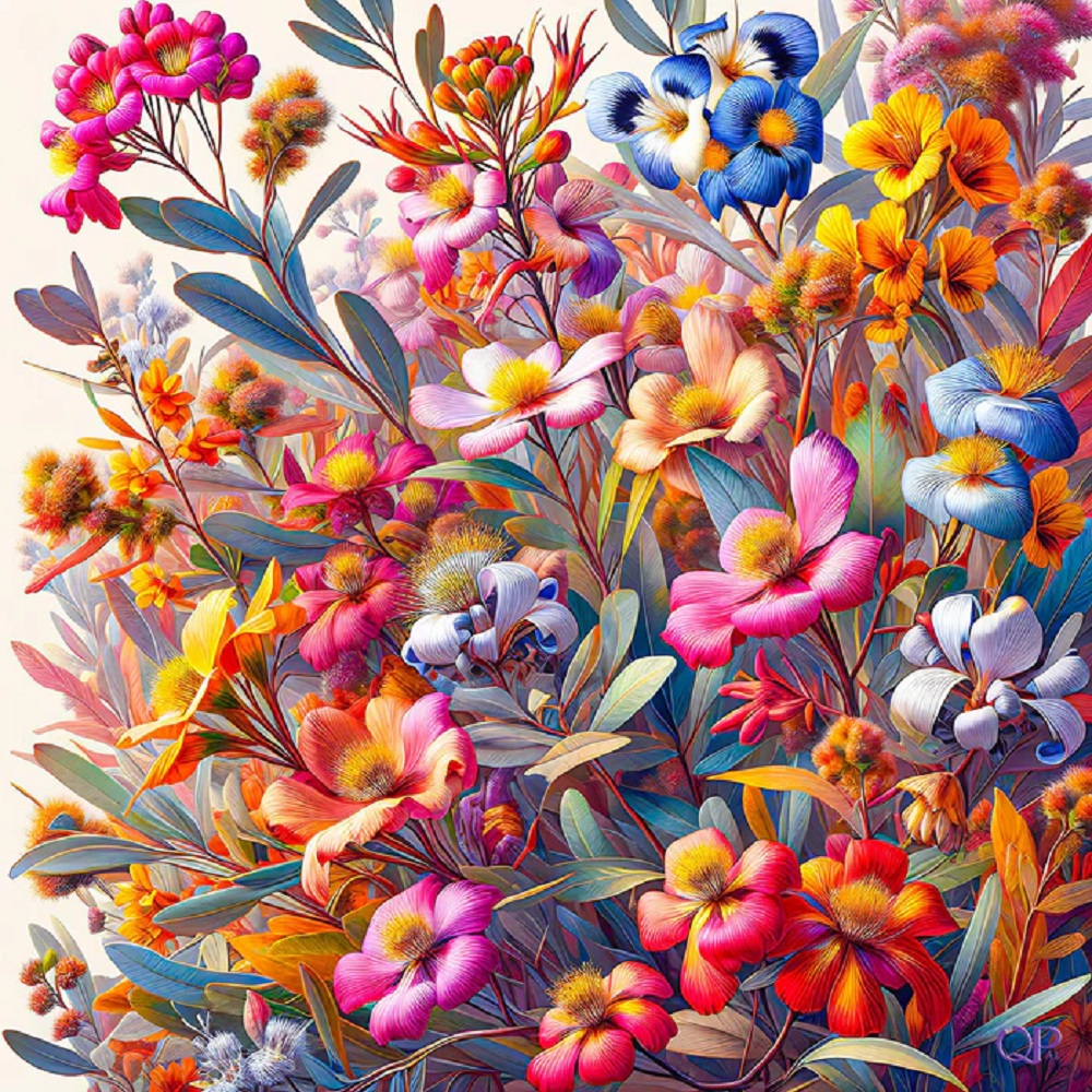 ARB Games :: Jigsaw Puzzles :: QPuzzles Made To Order :: Square Puzzles 256 Pieces :: Wildflower 2